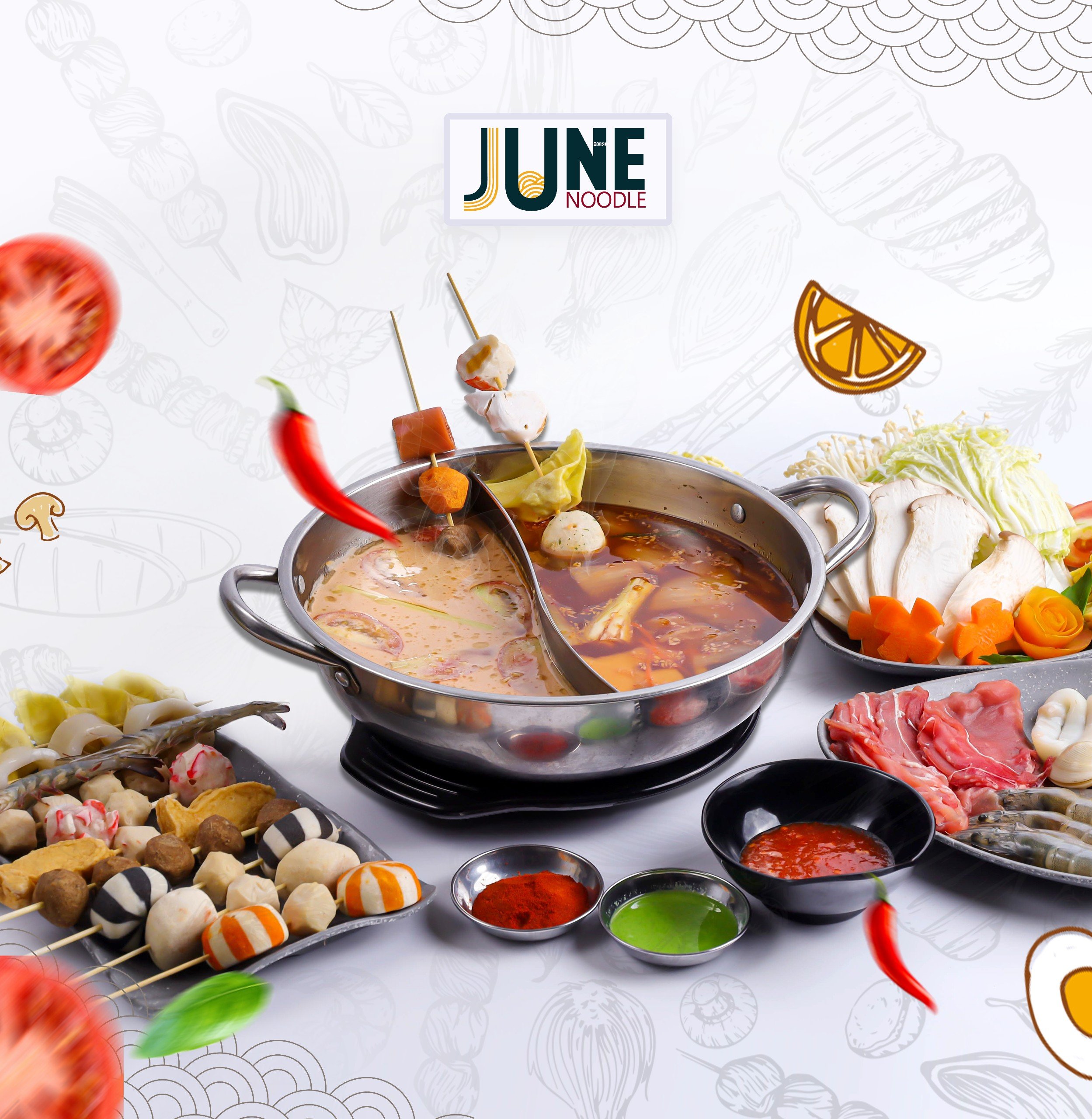 JUNE NOODLE - Mì Cay June - Mì Cay 7 Cấp Độ